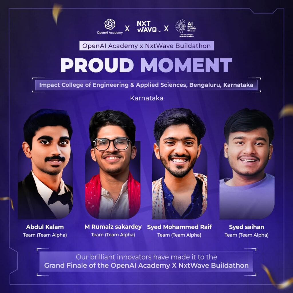 A proud moment for Impact College of Engineering & Applied Sciences 🎉 ...